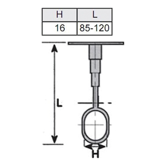 Hanging rail tube support